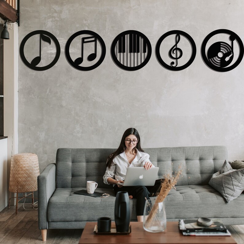 Metal Wall Decor Music Time Music Notes Wall Art Music - Etsy