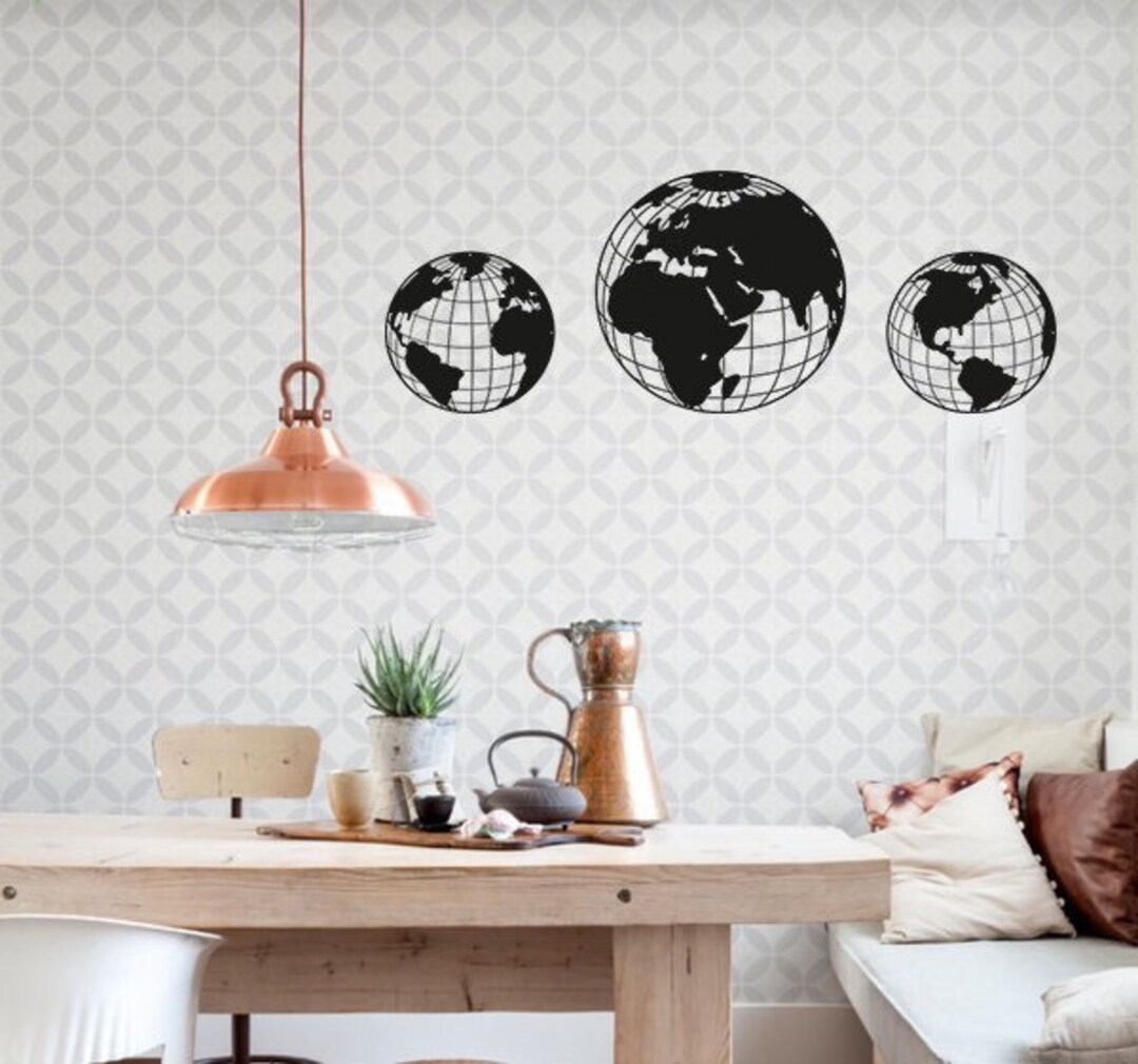 Metal World Map, Metal Wall Decor, Metal Wall Art, Steel World Map ...