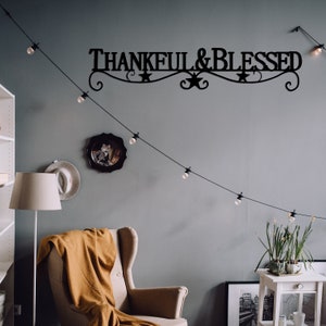 Thankful Blessed Metal Wall Art Kitchen Wall Decor Metal - Etsy