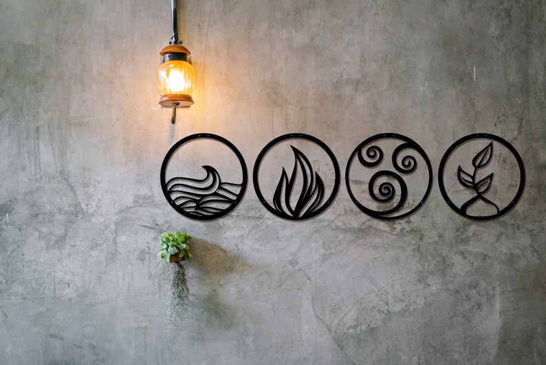 Four Elements Metal Wall Decor Singa Metal Wall Decor - Etsy