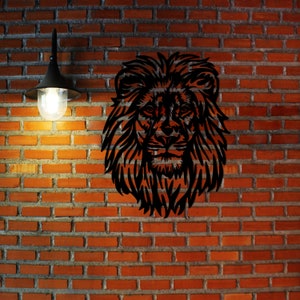 Lion Head Metal Wall Art Metal Wall Sign Metal Wall - Etsy