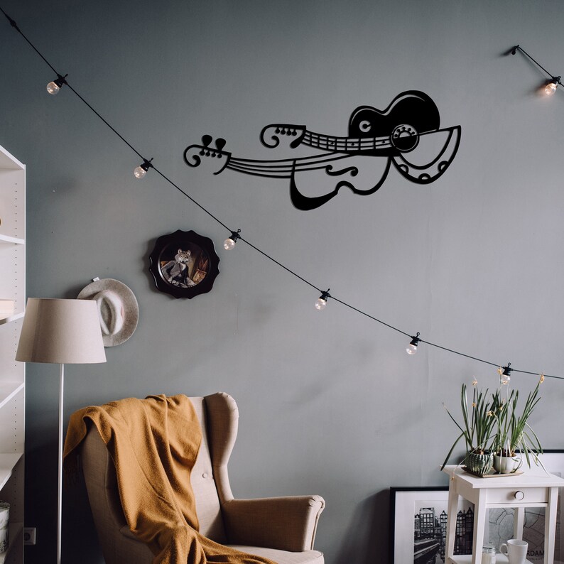 Guitar Decor Music Wall Decor Metal Wall Hangings Home - Etsy