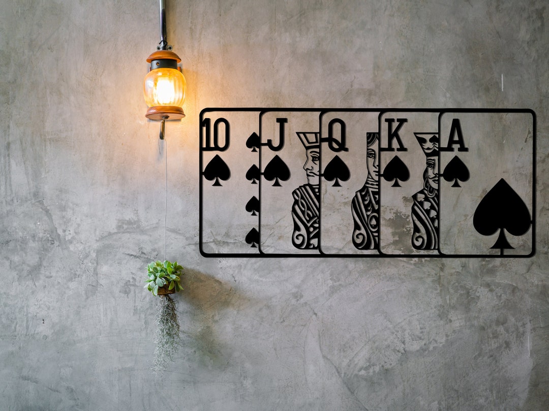 Royal Flush Metal Wall Art Wall Art Livingroom Wall Decor - Etsy