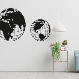 Metal World Map, Metal Wall Decor, Metal Wall Art, Steel World Map ...