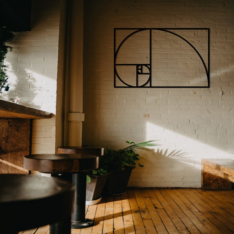 Golden Ratio Metal Decor Fibonacci Wall Decor Metal Wall - Etsy