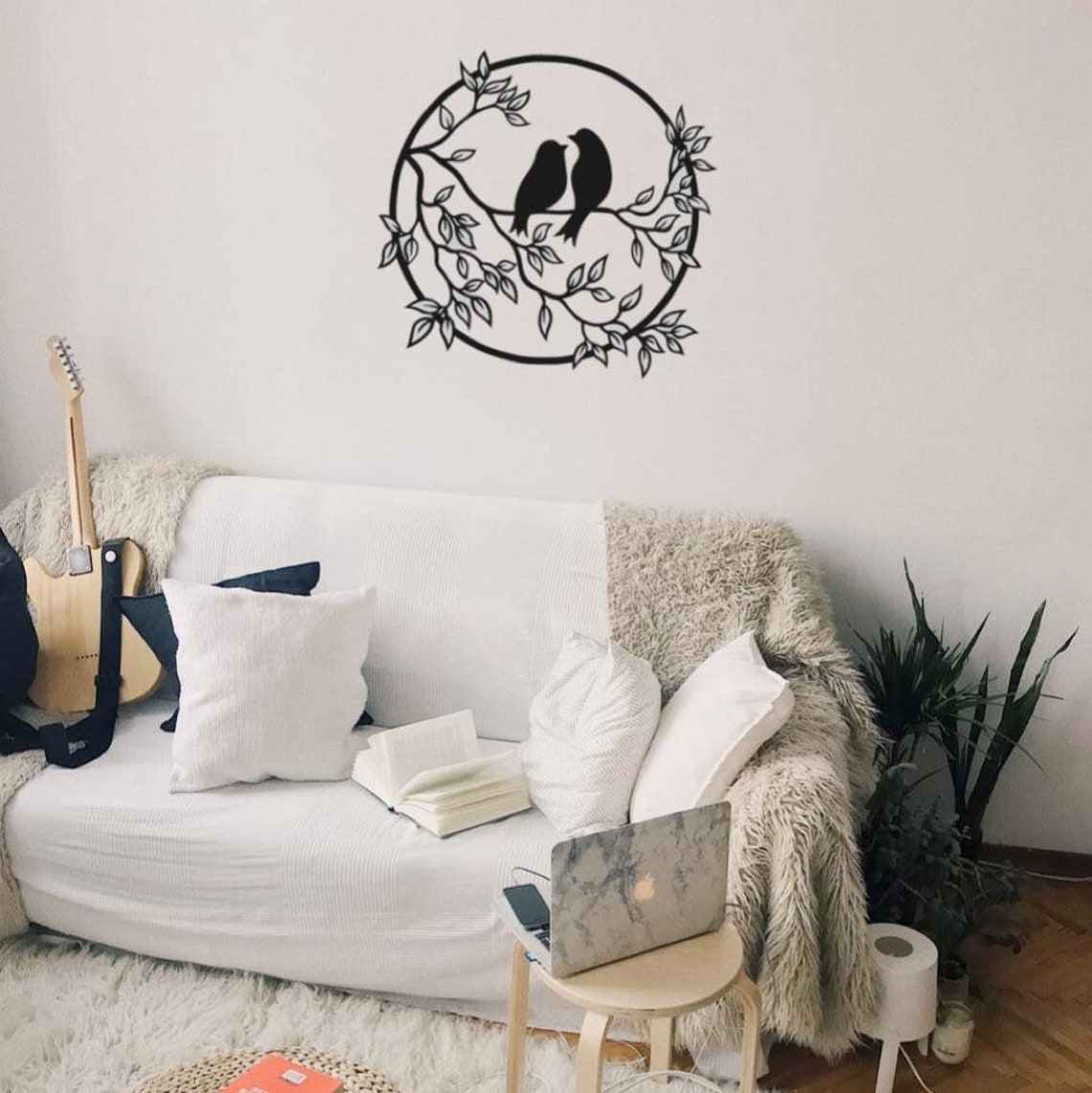 Birds on Branch Wall Art Bird Branch Home Decor Birds Wall - Etsy