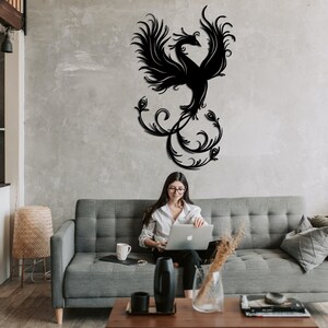 Phoenix Metal Wall Art, Metal Wall Decor, Metal Wall Art, Phoenix ...