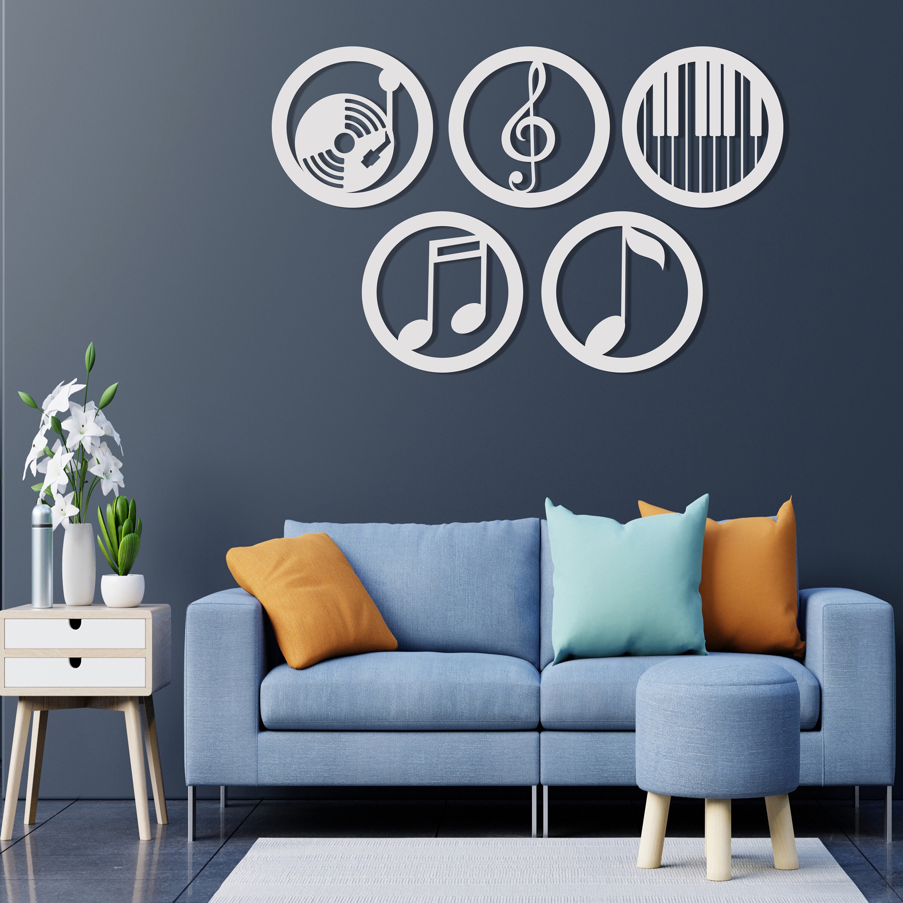 Metal Wall Decor Music Time Music Notes Wall Art Music | Etsy