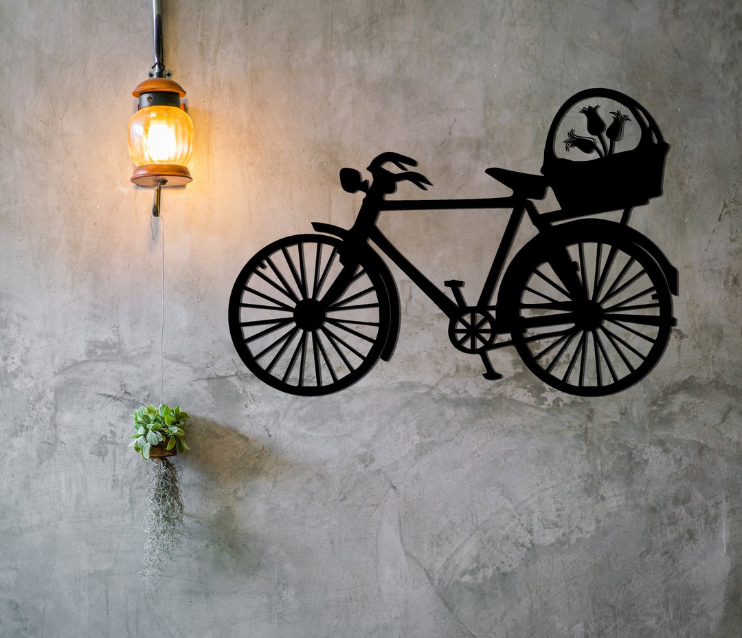 Bicycle Metal Wall Decor, Metal Wall Art, Cycling Art, Bike Wall Art ...