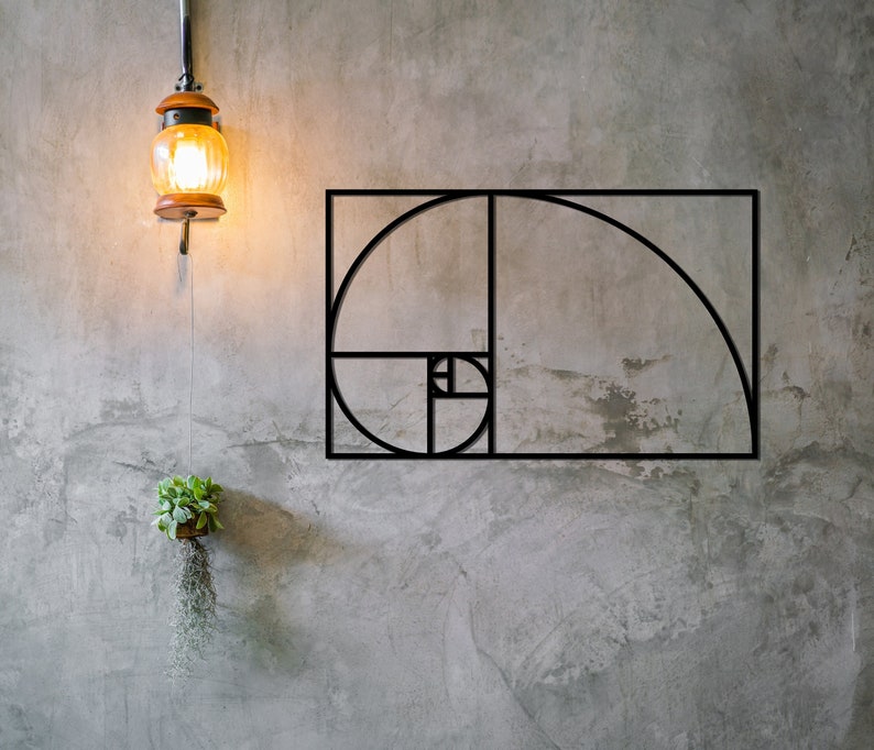 Golden Ratio Metal Decor Fibonacci Wall Decor Metal Wall - Etsy