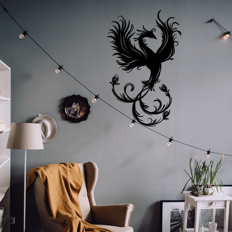 Phoenix Metal Wall Art Metal Wall Decor Metal Wall Art - Etsy