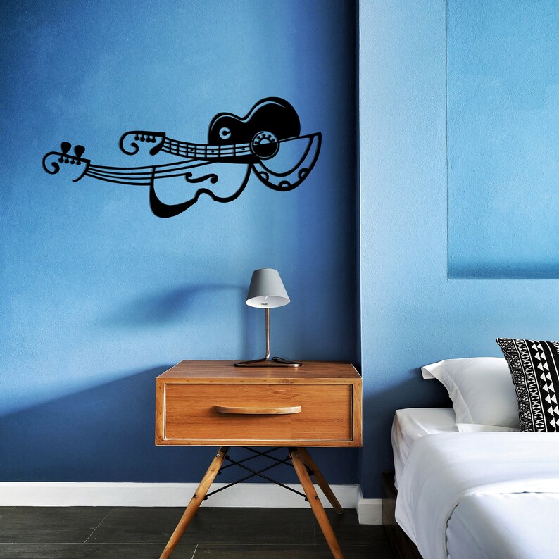 Guitar Decor Music Wall Decor Metal Wall Hangings Home - Etsy