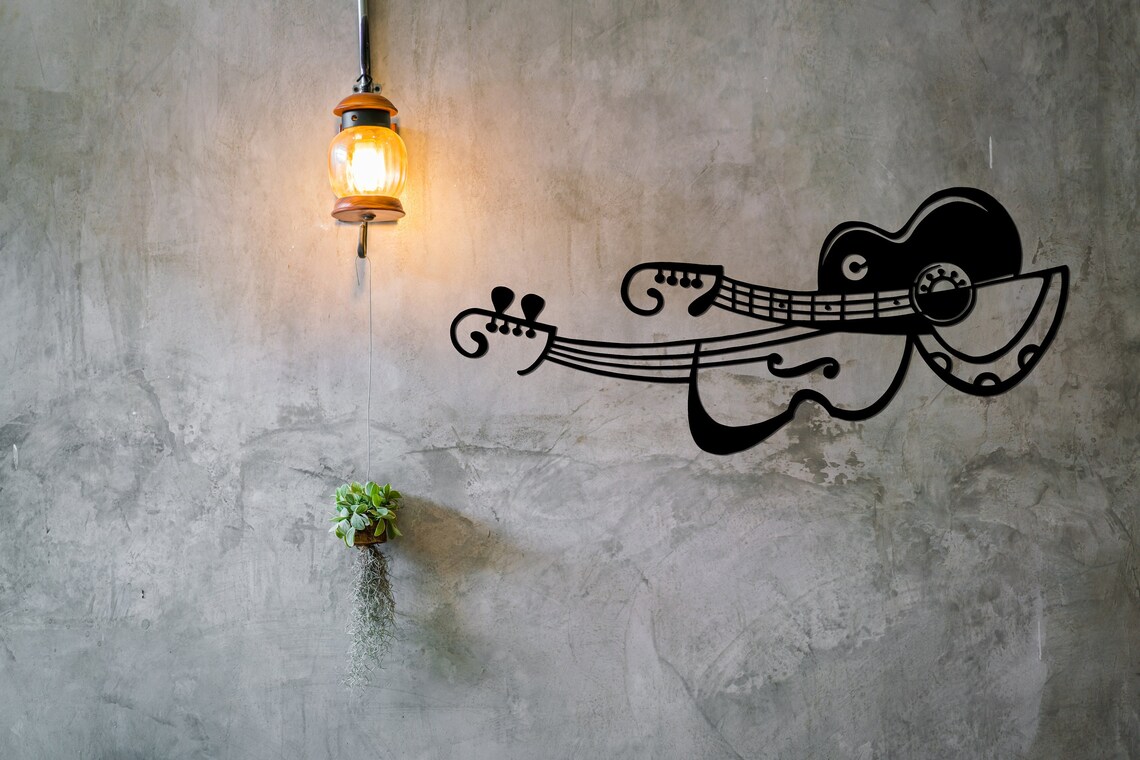 Guitar Decor Music Wall Decor Metal Wall Hangings Home - Etsy