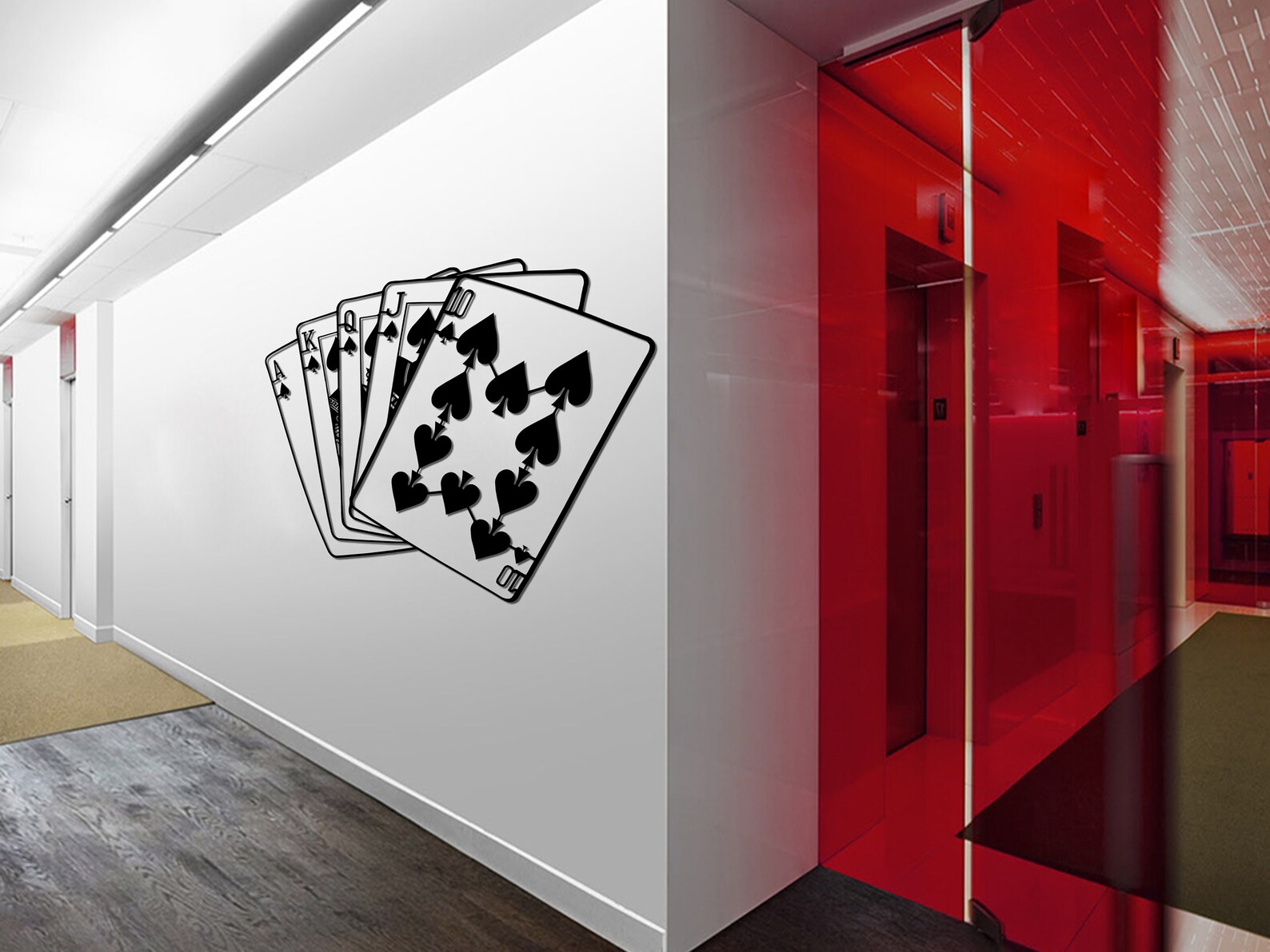 Poker Wall Art, Gift for Gamer, Royal Flush Metal Wall Art, Wall Art ...