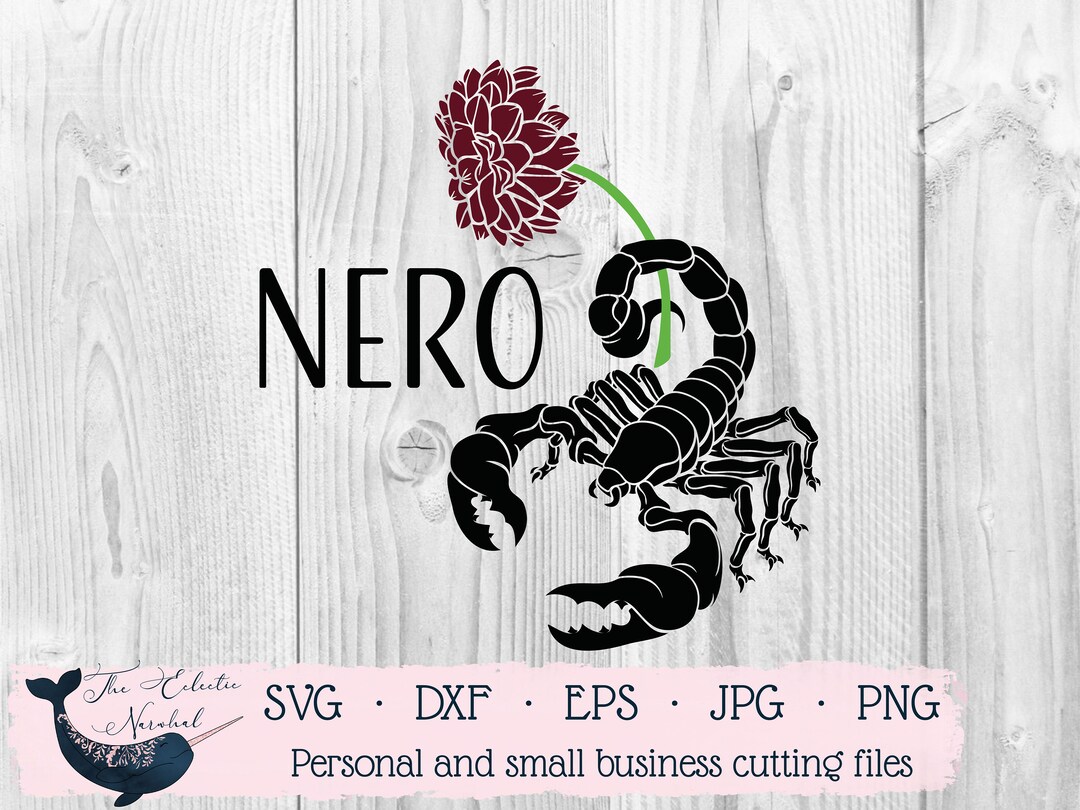 Nero Svg, Wednesday Svg, Scorpion Svg, Black Dahlia Svg - Etsy UK