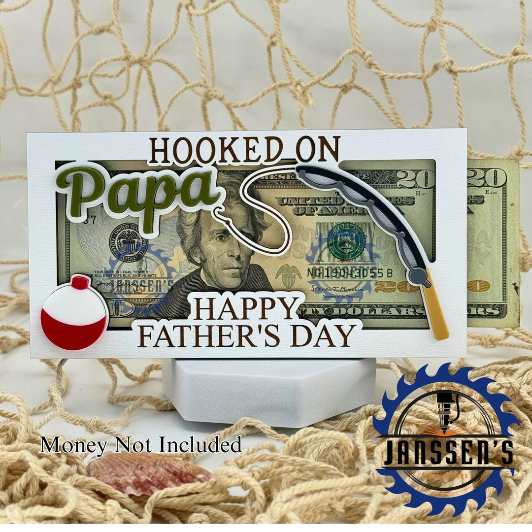 Hooked on Daddy Money Holder, Father's Day Gift, Personalized Gift ...