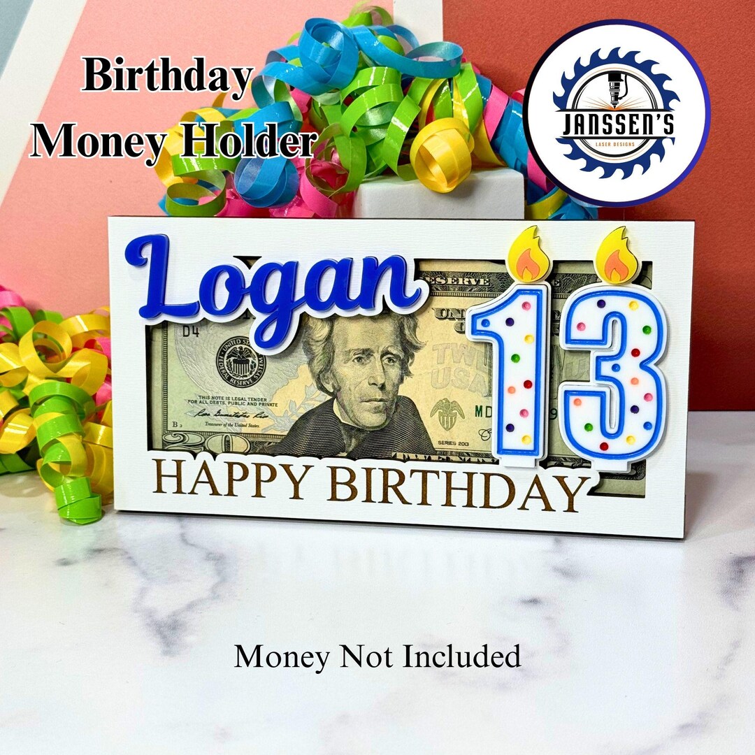 Personalized Birthday Money Holder, Kids Birthday Gifts, Birthday Gifts ...