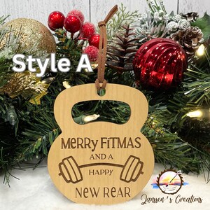 Kettlebell Wood Ornament, Gym Ornaments, Workout Ornaments, Fitness ...