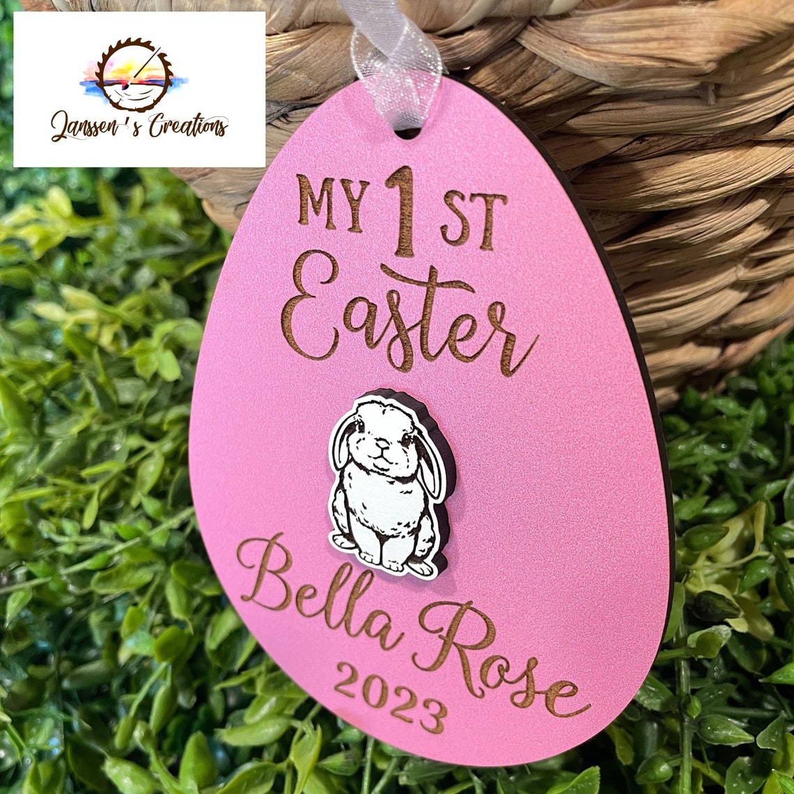 Baby's First Easter Gift Tag, Personalized Easter, 2024 Easter Basket ...