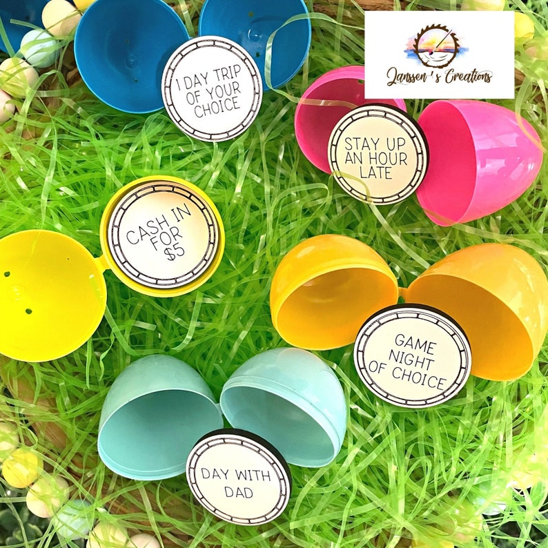 Easter Egg Coins, Easter Eggs Fillers, Easter Stuffers, 12 Reward Coins ...