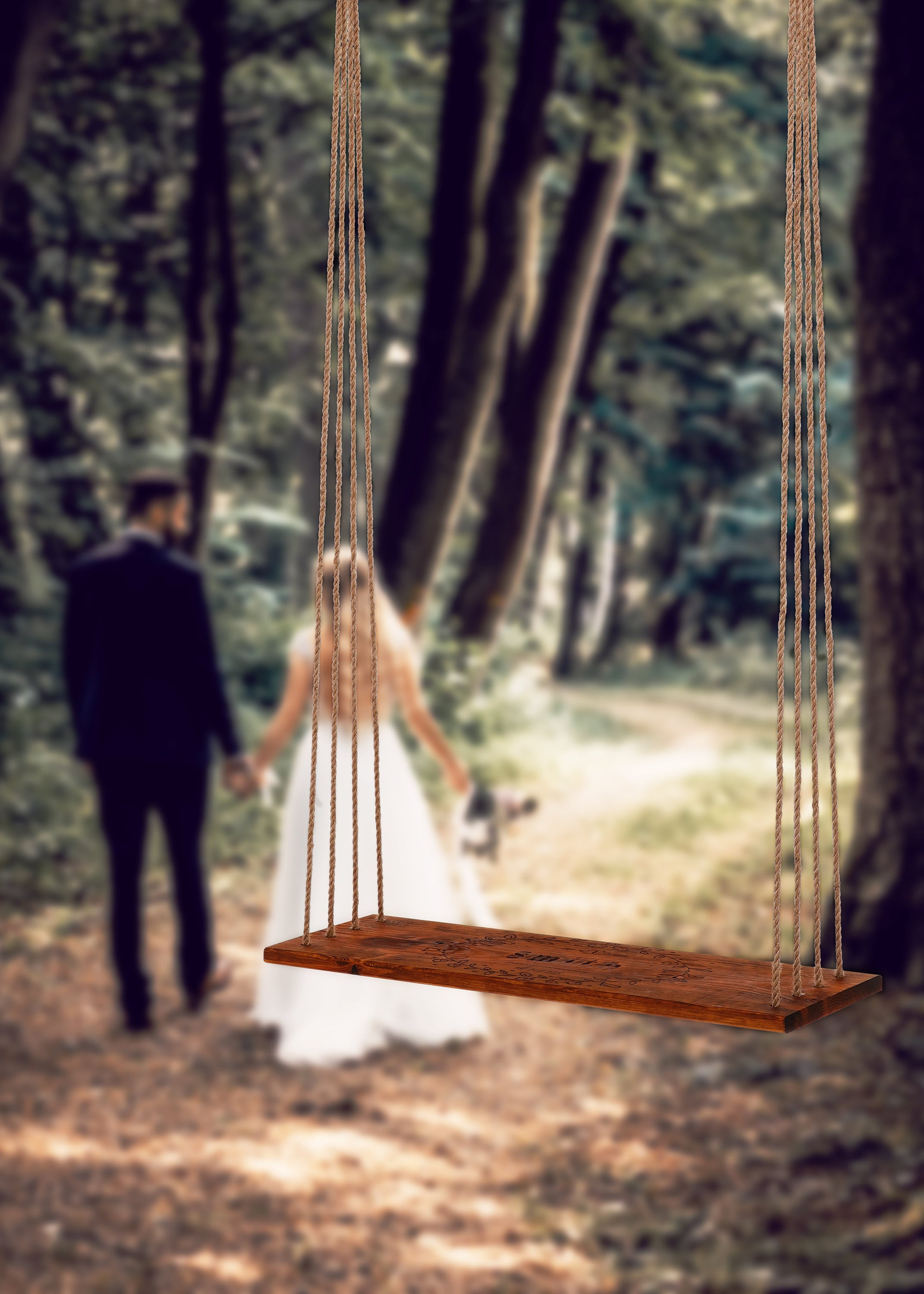 Large Rustic Porch Swing. Natural Oak Personalized Seat. | Etsy