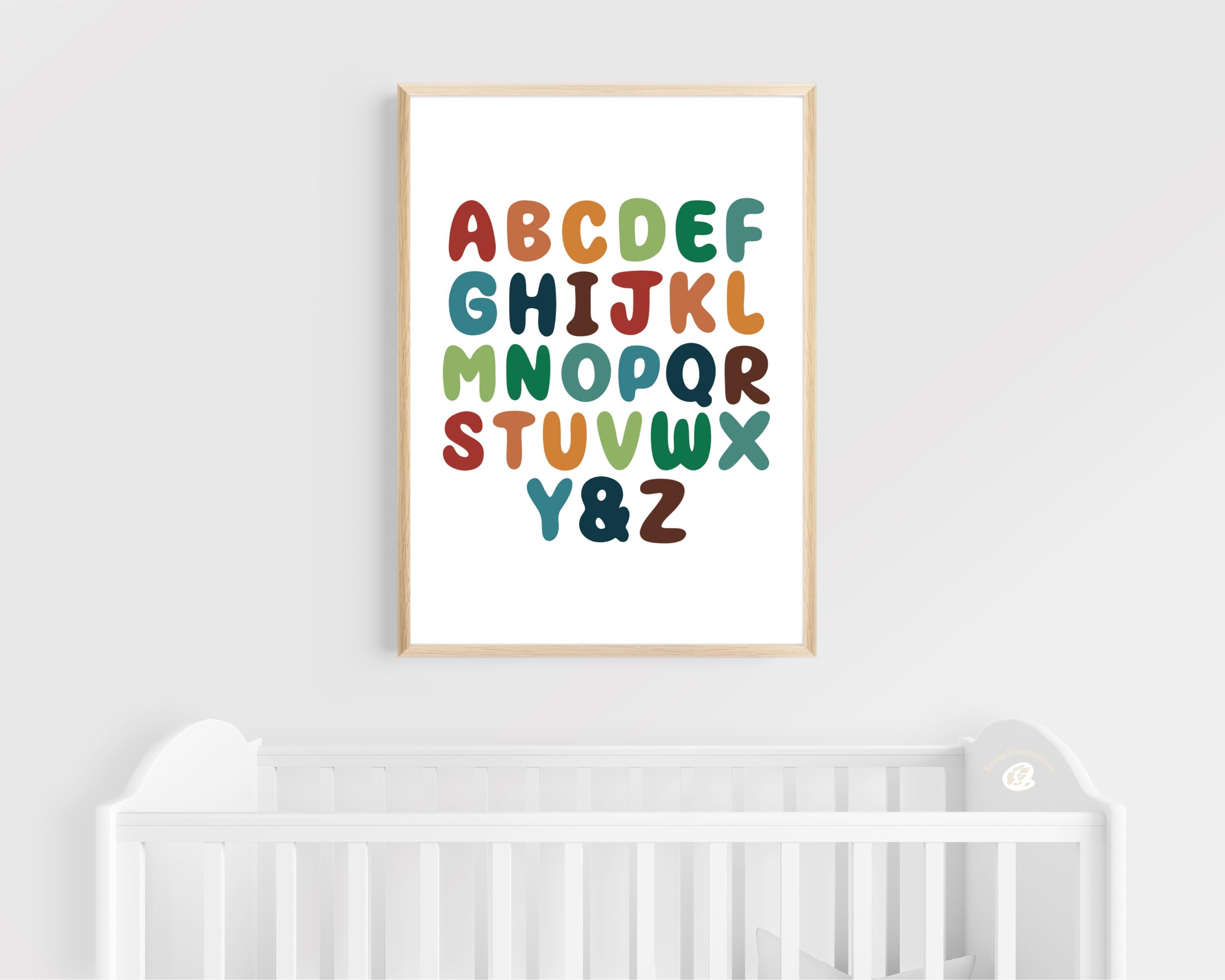 Children's Alphabet Poster Alphabet Classroom Wall Art Printable ...