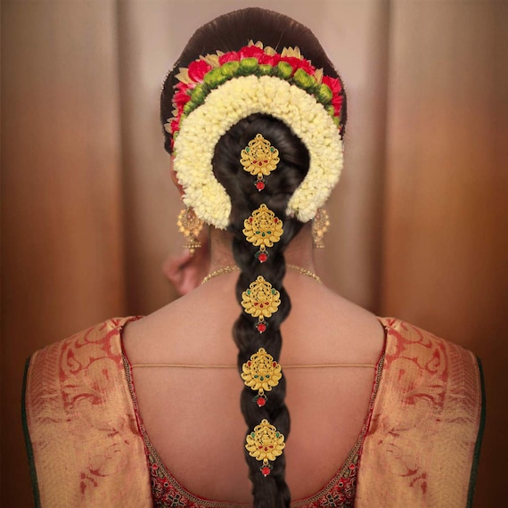 Indian Embellished Southern Bling Heavily Temple Hair Jewelery | Etsy