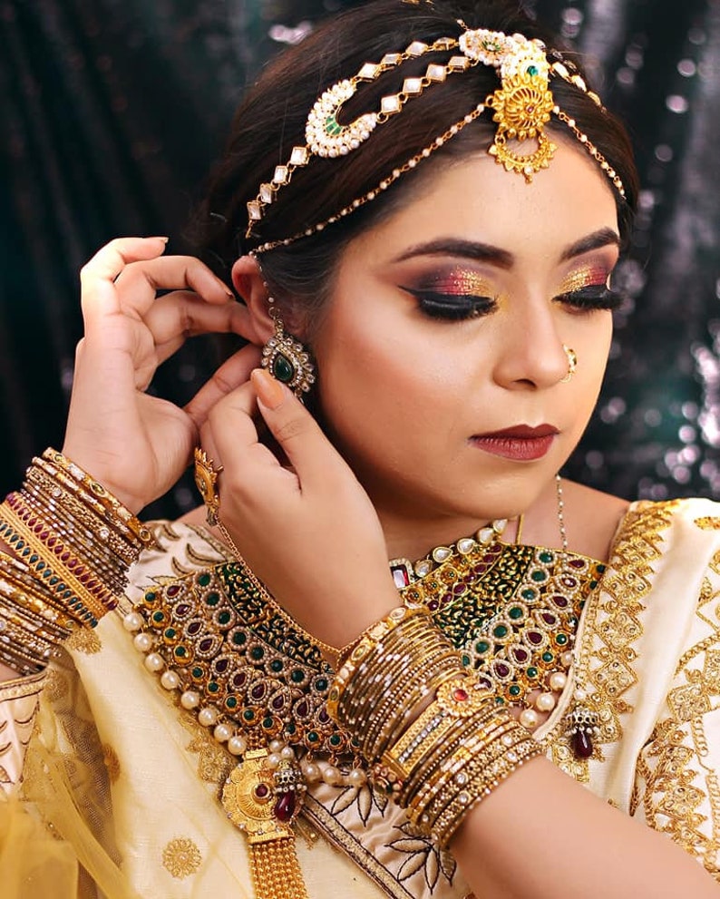 Traditional Indian Bollywood Style Rajputi Kundan Matha Patti | Etsy