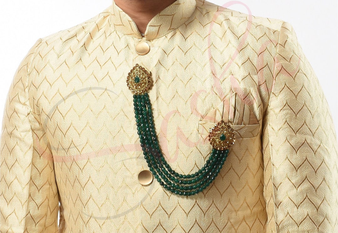 Indian Bollywood Maharaja Traditional Long Brooch Kalangi Kalgi Pin ...