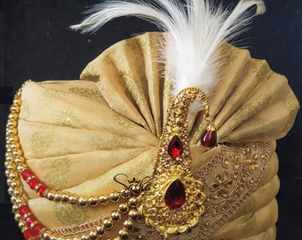 Bollywood Indian Wedding Groom Head Safa Turban/pagdi/headwrap for ...