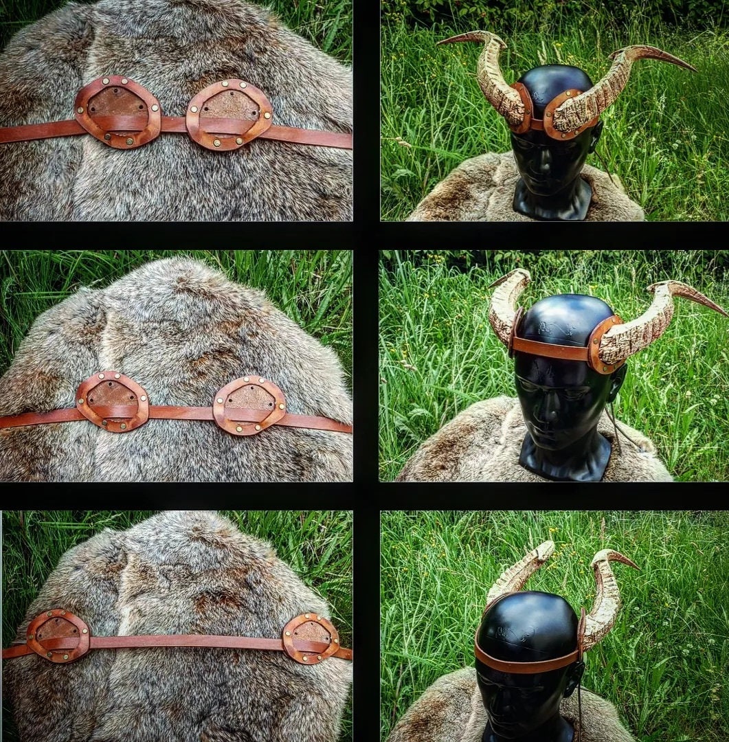 Tiefling Type Horns on Adjustable Leather Base for Different Styles ...