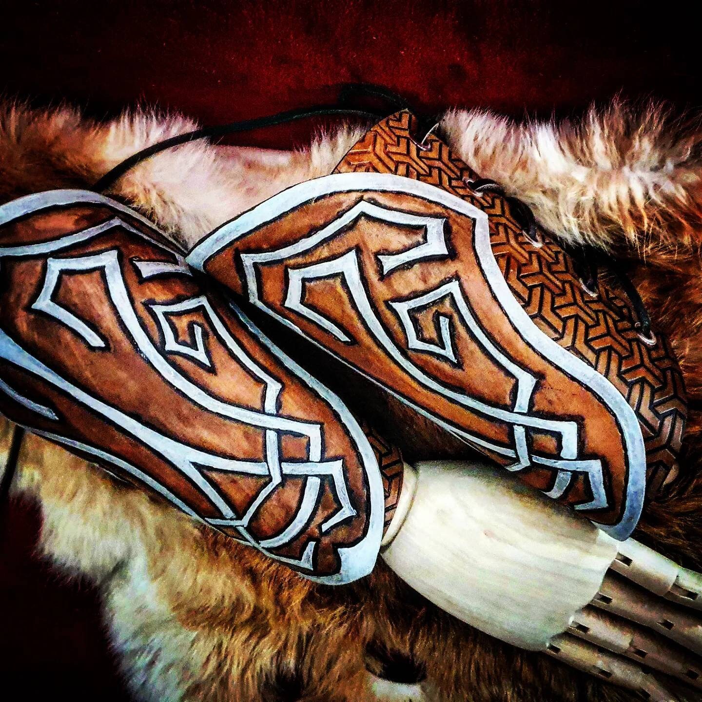 Medieval Fantasy Style Leather Vambrace / Forearm Cannon. Fantasy ...
