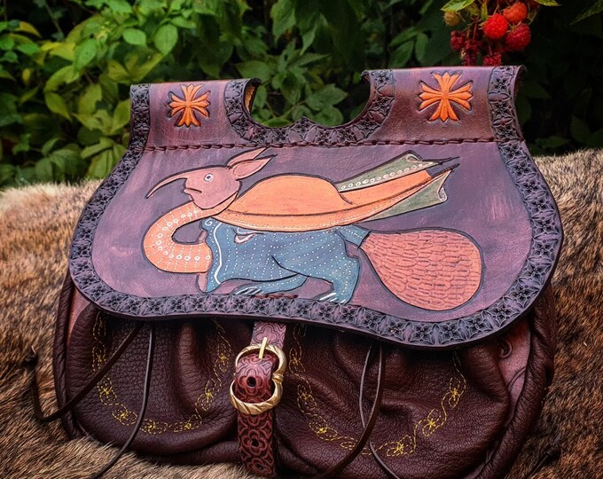 Medieval "villain's Ass" Type Purses With Illumination of Grotesque ...