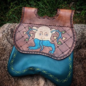 Medieval Double Pocket Leather Purse Type 15th Century With ...