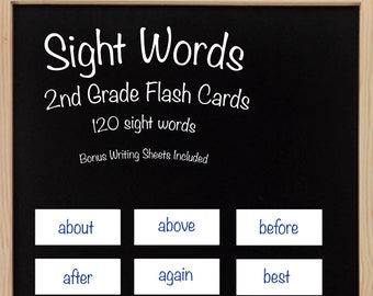 100+ 2nd Grade Sight Word Flashcards | Second Grade Vocab | Second ...