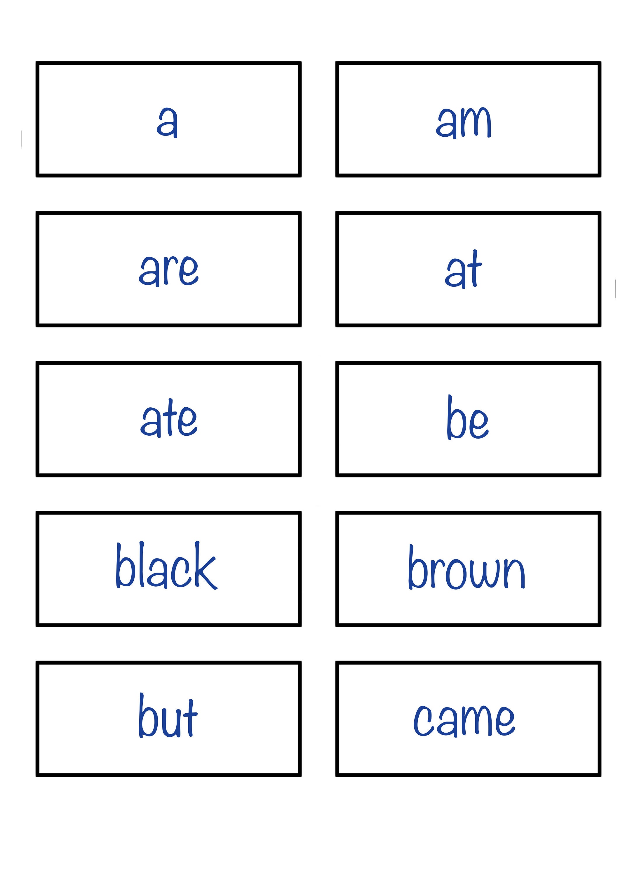 Printable Kindergarten Sight Word Flashcards With Bonus Writing Sheets ...
