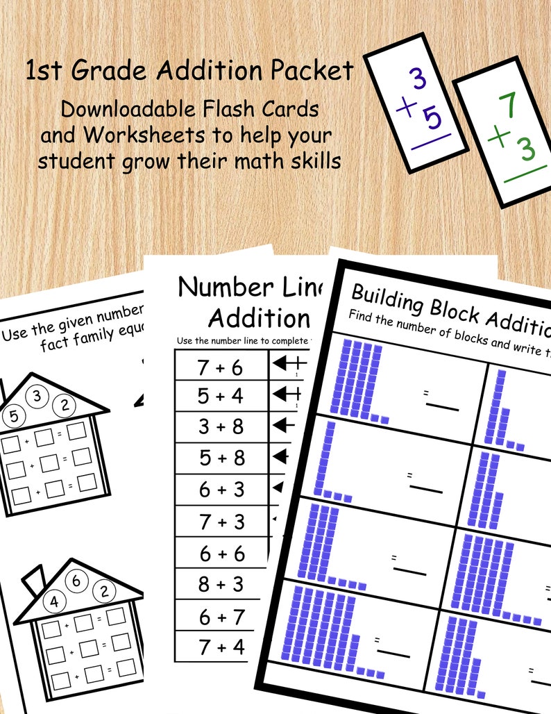 1st Grade Addition Packet - Etsy
