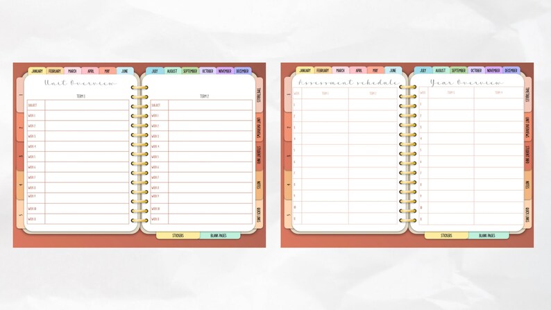 GOODNOTES - Teacher Digital Planner, 2 Page Spread, Pastel Watercolour ...