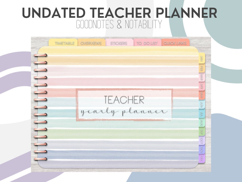 Goodnotes - Undated Teacher Digital Planner, Goodnotes, Notability ...