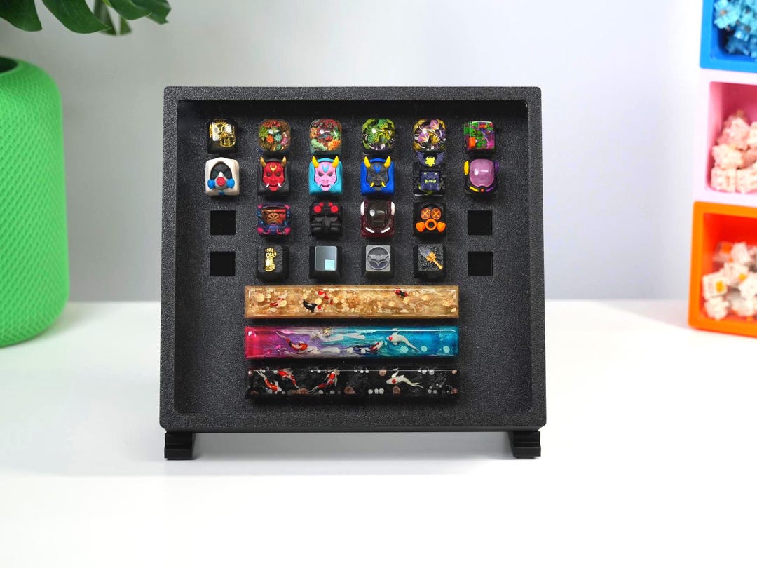 Artisan Keycap Display Stand - Vertical Keycap Holder for Keycaps and ...