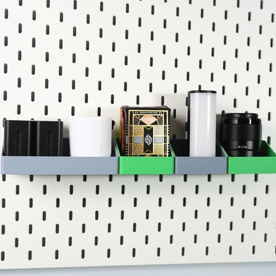 Pegboard Storage Bin for Ikea Skadis | Storage Bins | Pegboard ...