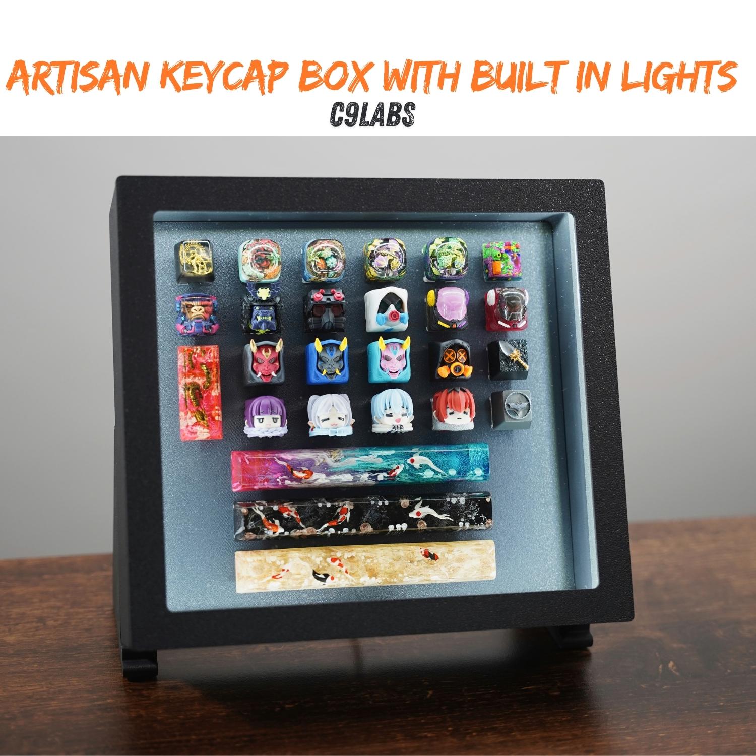 Artisan Keycap Box Stand With Lights | LED Display Stand | Vertical ...