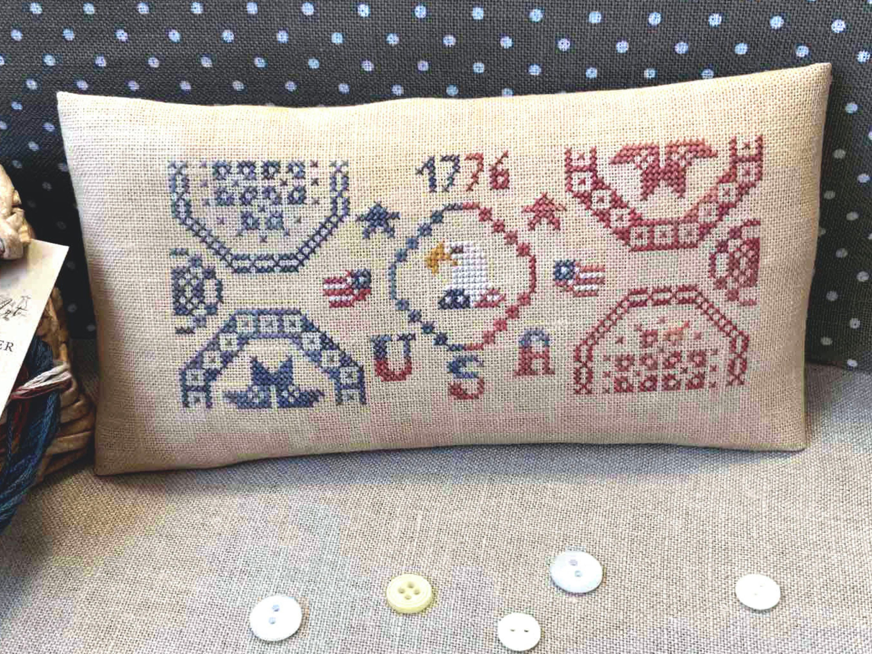 PDF USA Quaker by Needle Treasures Nook Cross Stitch Patriotic Pattern Independence Cross Stitch ...