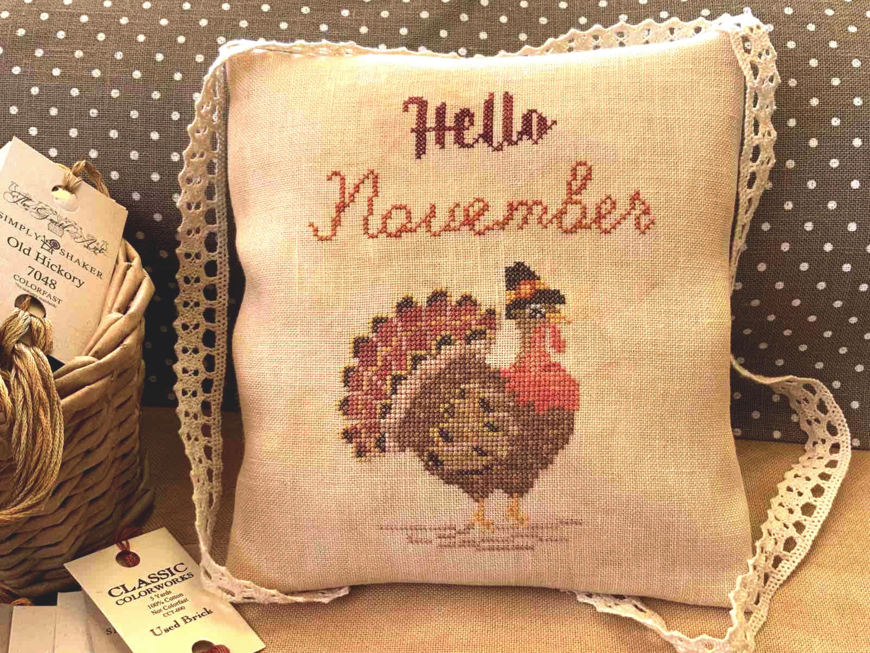 PDF November Mood Cross Stitch Autumn Turkey Design Thanksgiving Chart ...