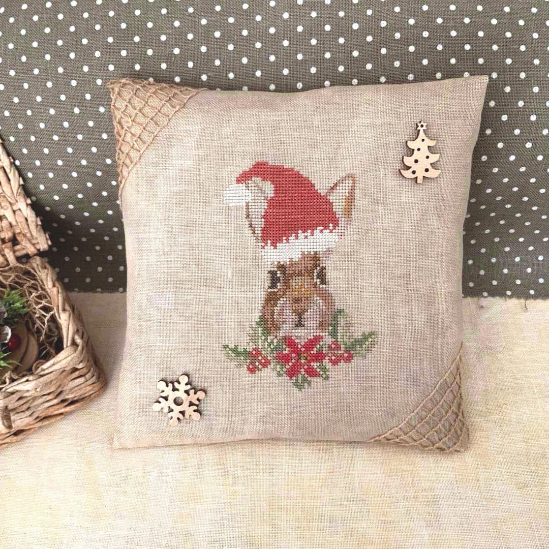 PDF Christmas Rabbit by Needle Treasures Nook Primitive Bunny Festive ...