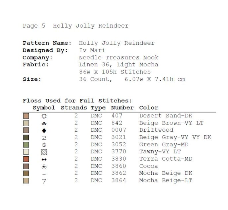 Holly Jolly Reindeer Cross Stitch Pattern Festive Holiday Decor, DIY ...