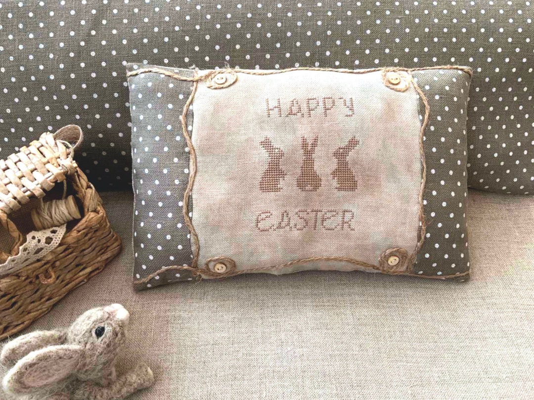 PDF Happy Easter by Needle Treasures Nook Primitive Bunny Easter Cross ...