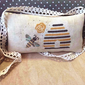 PDF Beehive by Needle Treasures Nook Bee Cross Stitch Design Minimalist ...