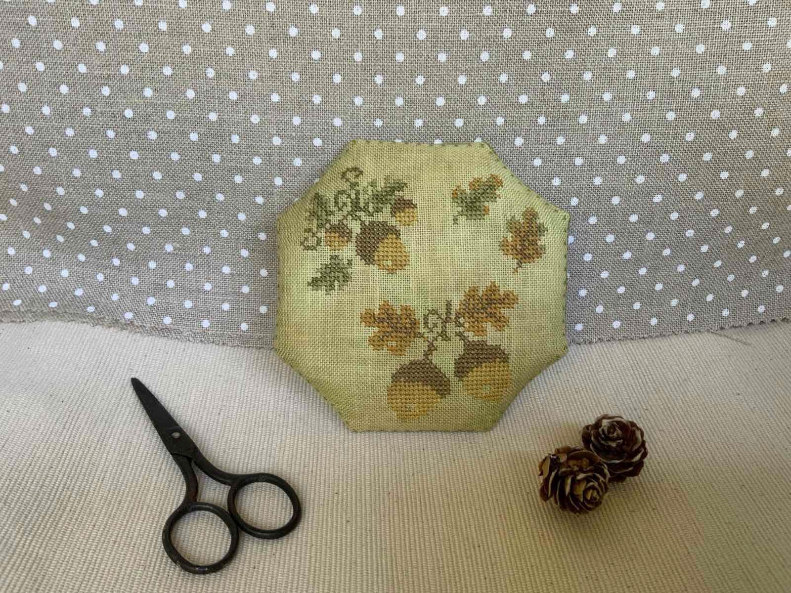 Primitive Autumn Acorn Cross Stitch Pattern – Woodland Oak Sampler PDF ...