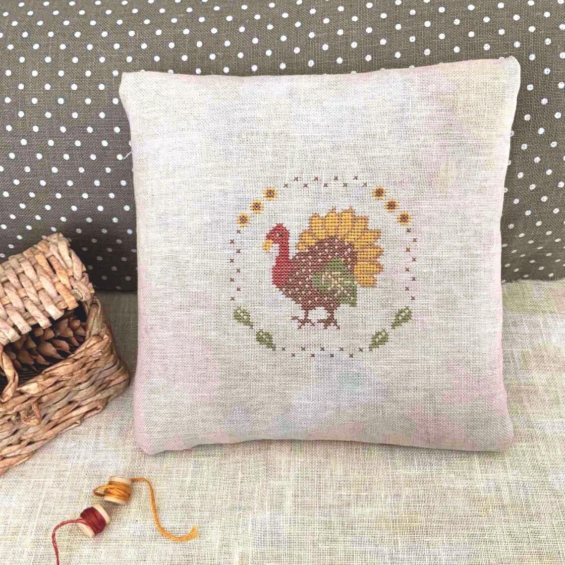 PDF Sunflower Elegance Turkey Cross Stitch Pattern - Thanksgiving ...